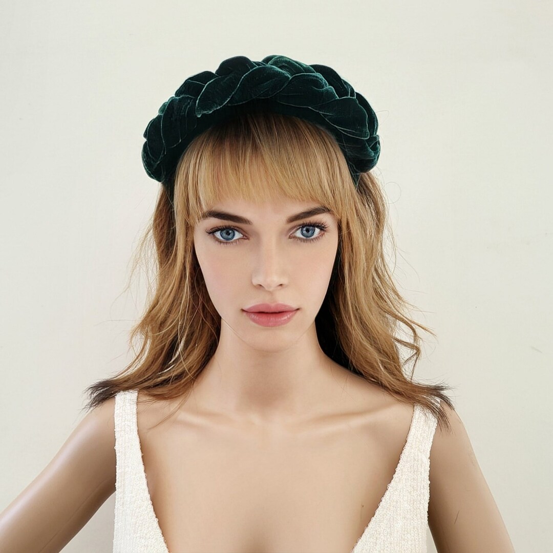 Plaited Silk Velvet Padded Headband, Woven Headpiece, Fascinator - Etsy