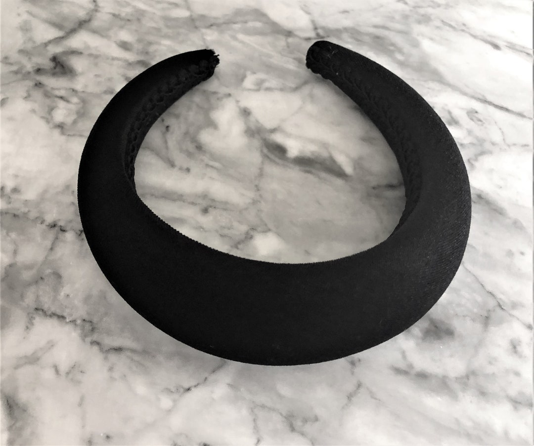 Black Velvet Deeply Padded Headband, Alice Band, Hair Band, 4 Cms Wide ...