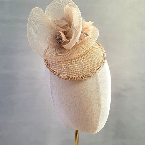 Beige Fascinator Hat - Etsy
