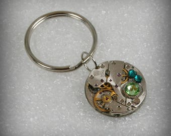 Watch Movement Steampunk Keyring Steampunk Keychain | Etsy