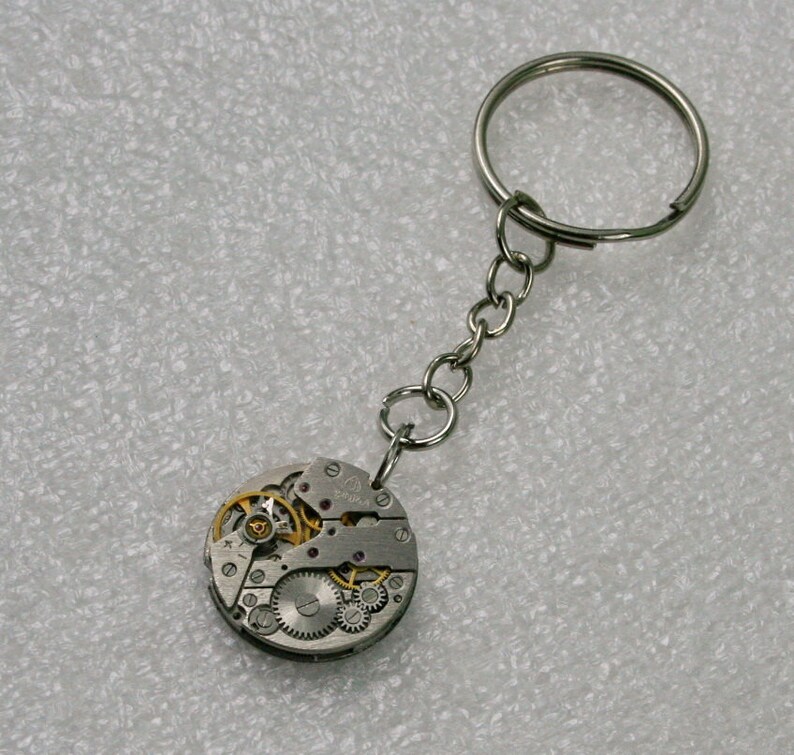 Watch Movement Steampunk Keyring Steampunk Keychain - Etsy