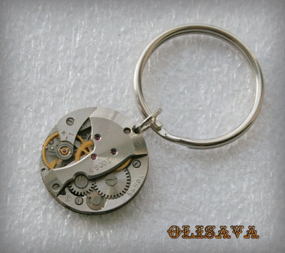 Watch Movement Steampunk Keyring Steampunk Keychain | Etsy
