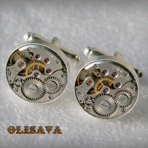 Watch Movement Cufflinks , Steampunk Cufflinks . Steampunk Jewelry ...