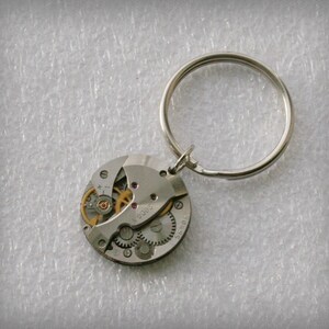 Watch Movement Steampunk Keyring , Steampunk Keychain , Clockwork ...