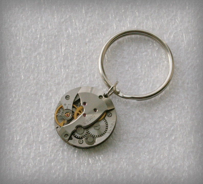 Watch Movement Steampunk Keyring Steampunk Keychain - Etsy