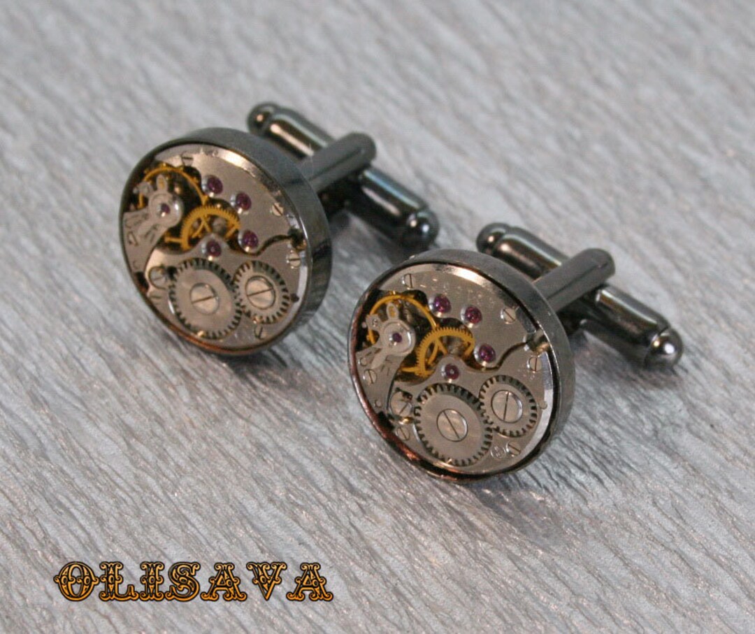 Mira Movement Cufflinks, Steampunk Cufflinks. Joyería Steampunk ...
