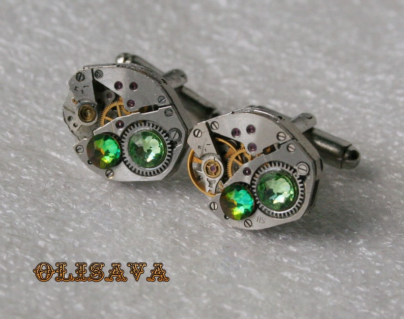 Watch Movement Cufflinks Steampunk Cufflinks . Clockwork - Etsy