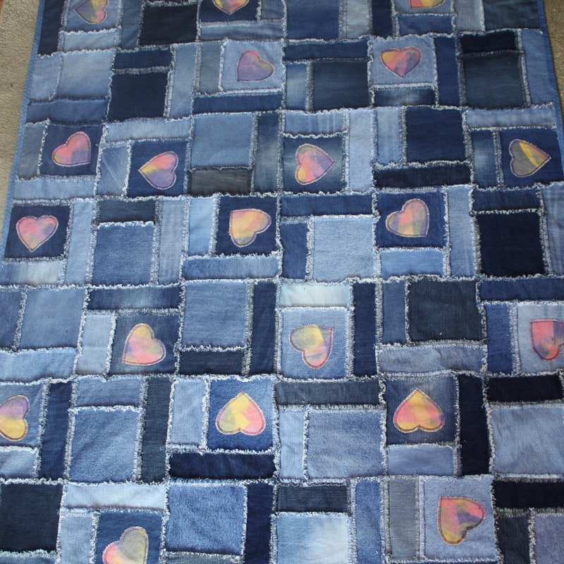 Denim Rag Quilt - Etsy