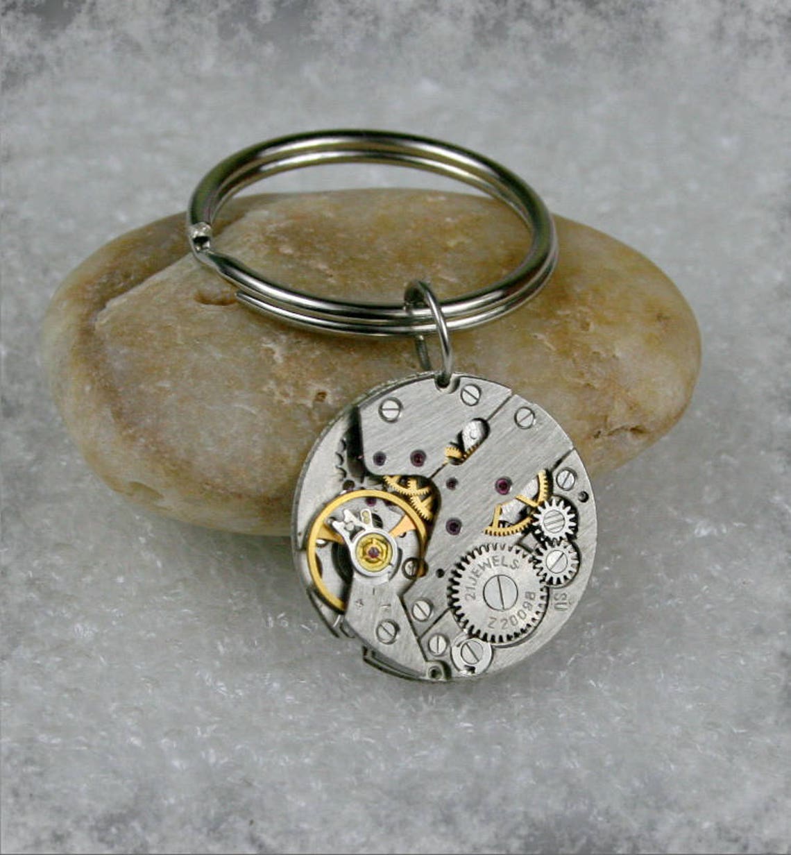 Watch Movement Steampunk Keyring Steampunk Keychain | Etsy