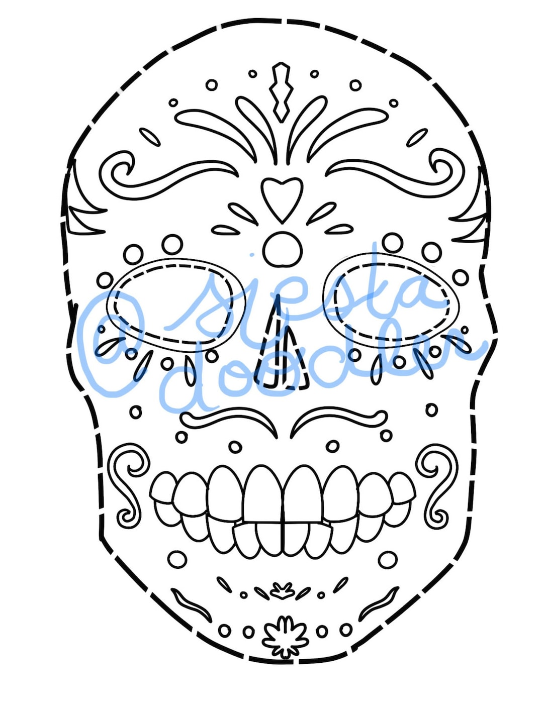 Sugar Skulls Coloring Activity Sheet Digital PDF Download - Etsy