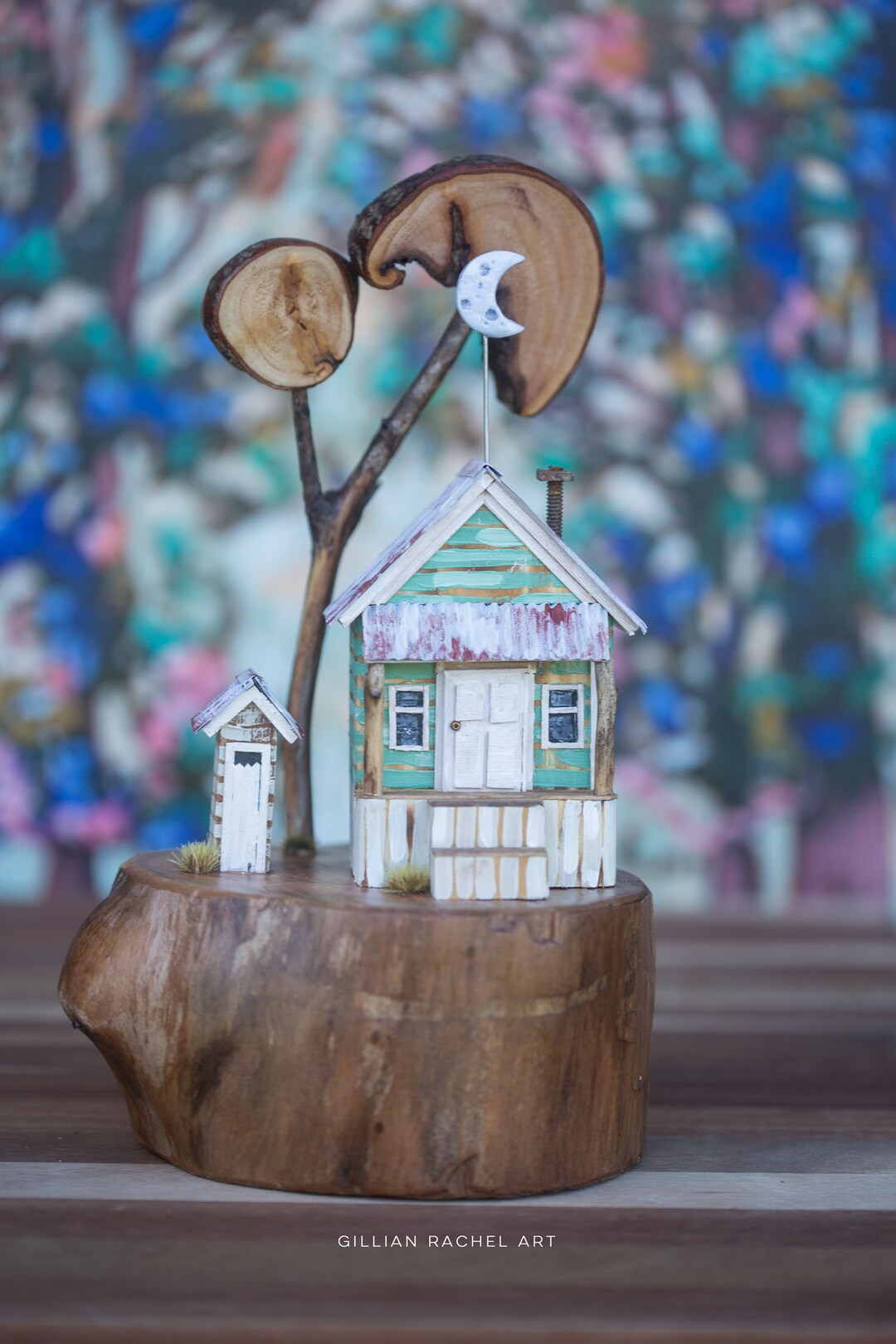 Handmade Aussie Outback Art Wood Sculpture One of a Kind Miniature ...