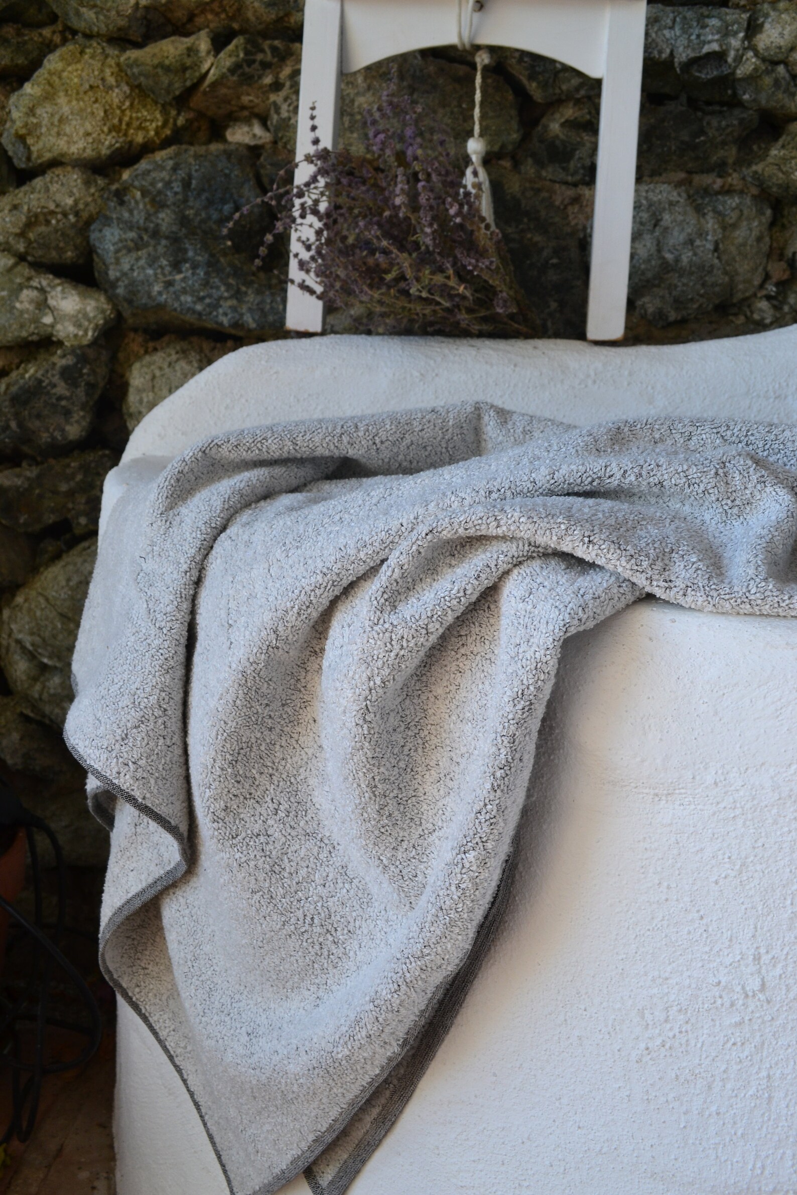 Unique Natural Terry Linen Bath Towel/ Linen Spa Towel/ Bath | Etsy