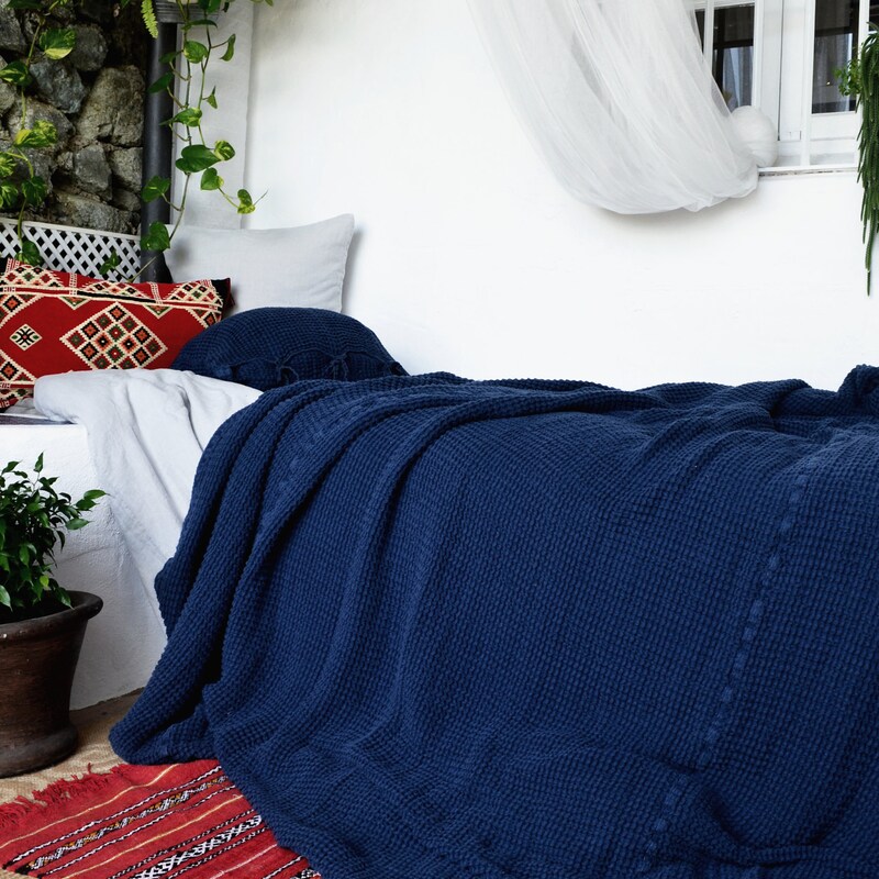 Indigo Bedding - Etsy