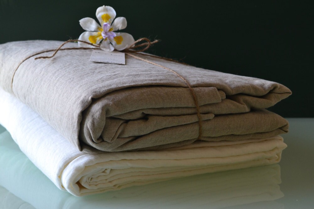 Luxurious Natural Undyed Linen Flat Sheet. Natural Flax - Etsy