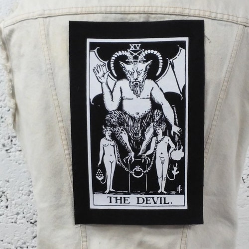 The Devil Tarot Card Back Patch // Tarot Patch // Tarot - Etsy