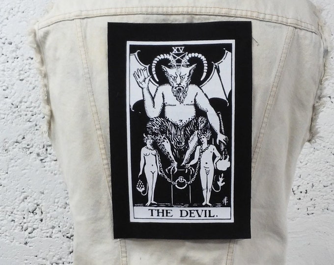 The Devil Tarot Card Back Patch // Tarot Patch // Tarot Backpatch ...