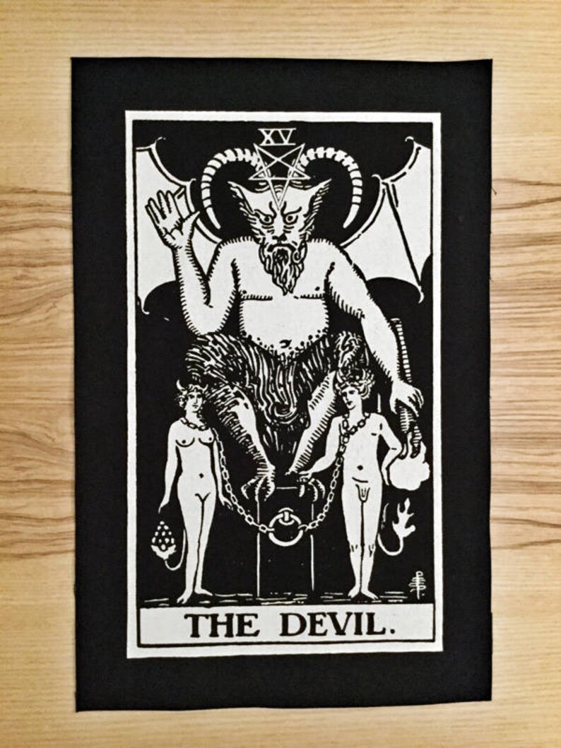 The Devil Tarot Card Back Patch // Tarot Patch // Tarot - Etsy
