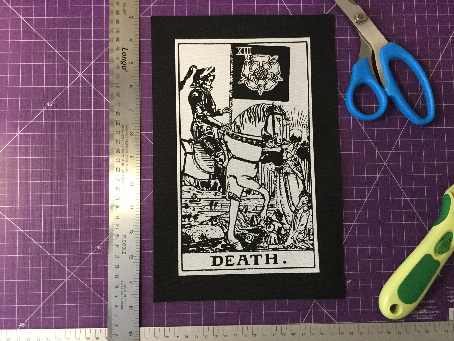 Death Tarot Card Back Patch // Tarot Patch // Tarot Backpatch | Etsy