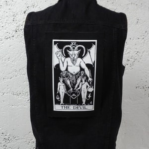 The Devil Tarot Card Back Patch // Tarot Patch // Tarot Backpatch ...