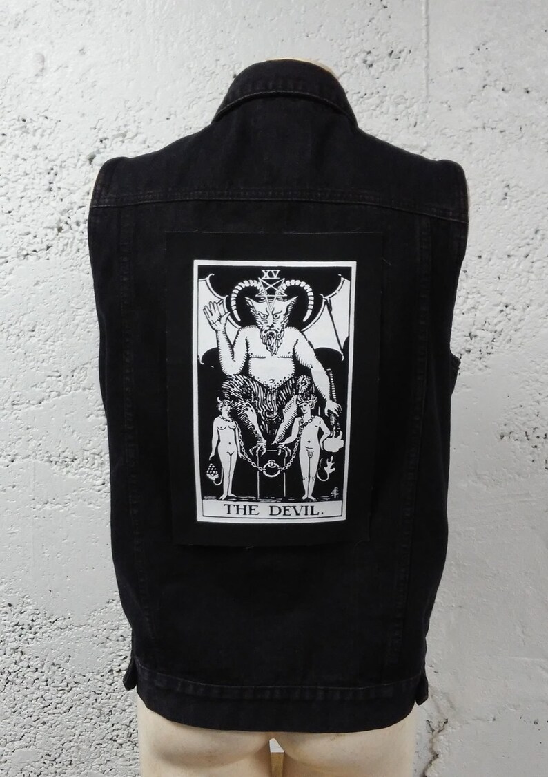 The Devil Tarot Card Back Patch // Tarot Patch // Tarot - Etsy