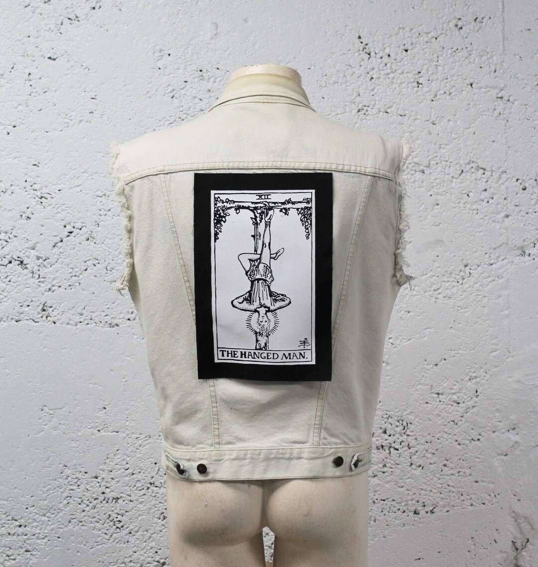 The Hanged Man Tarot Card Back Patch // Tarot Patch // Tarot Backpatch ...