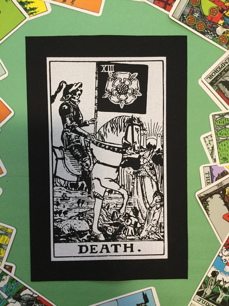 Death Tarot Card Back Patch // Tarot Patch // Tarot Backpatch | Etsy