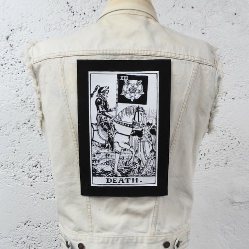 Death Tarot Card Back Patch // Tarot Patch // Tarot Backpatch | Etsy