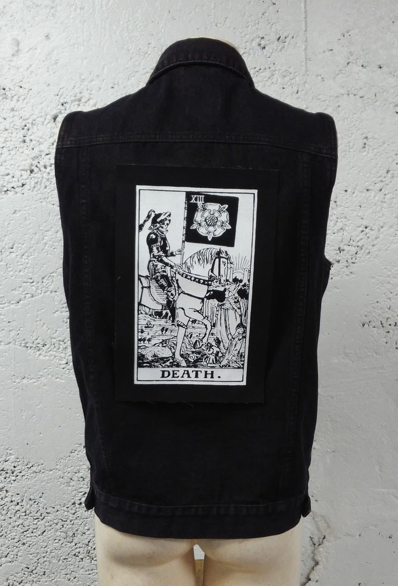 Death Tarot Card Back Patch // Tarot Patch // Tarot Backpatch | Etsy