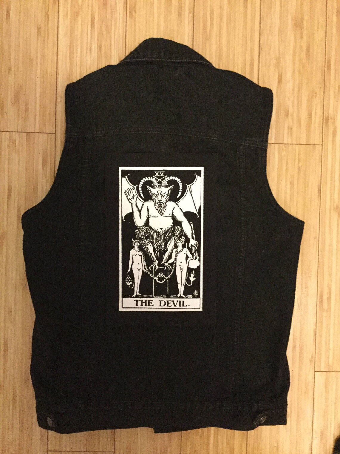 The Devil Tarot Card Back Patch // Tarot Patch // Tarot - Etsy