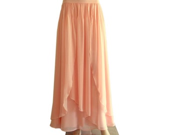 Light Pink Charmeuse Renaissance Skirt Long Gathered Skirt Maxi Midi ...