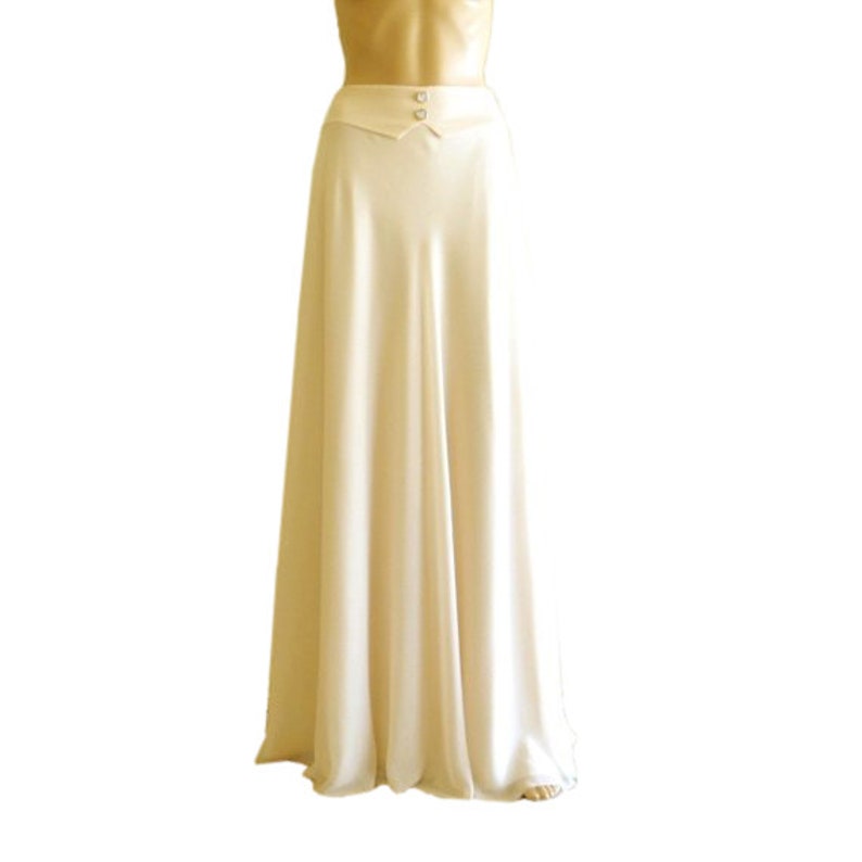 Ivory Maxi Skirt. Ivory Bridesmaid Skirt. Long Evening Skirt. - Etsy