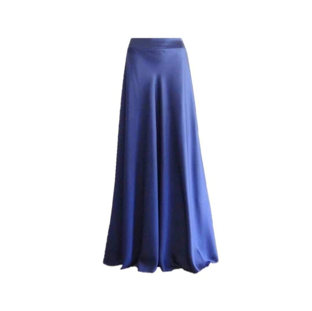 Dark Blue Maxi Skirt. Dark Blue Bridesmaid. Skirt Long Evening Skirt ...