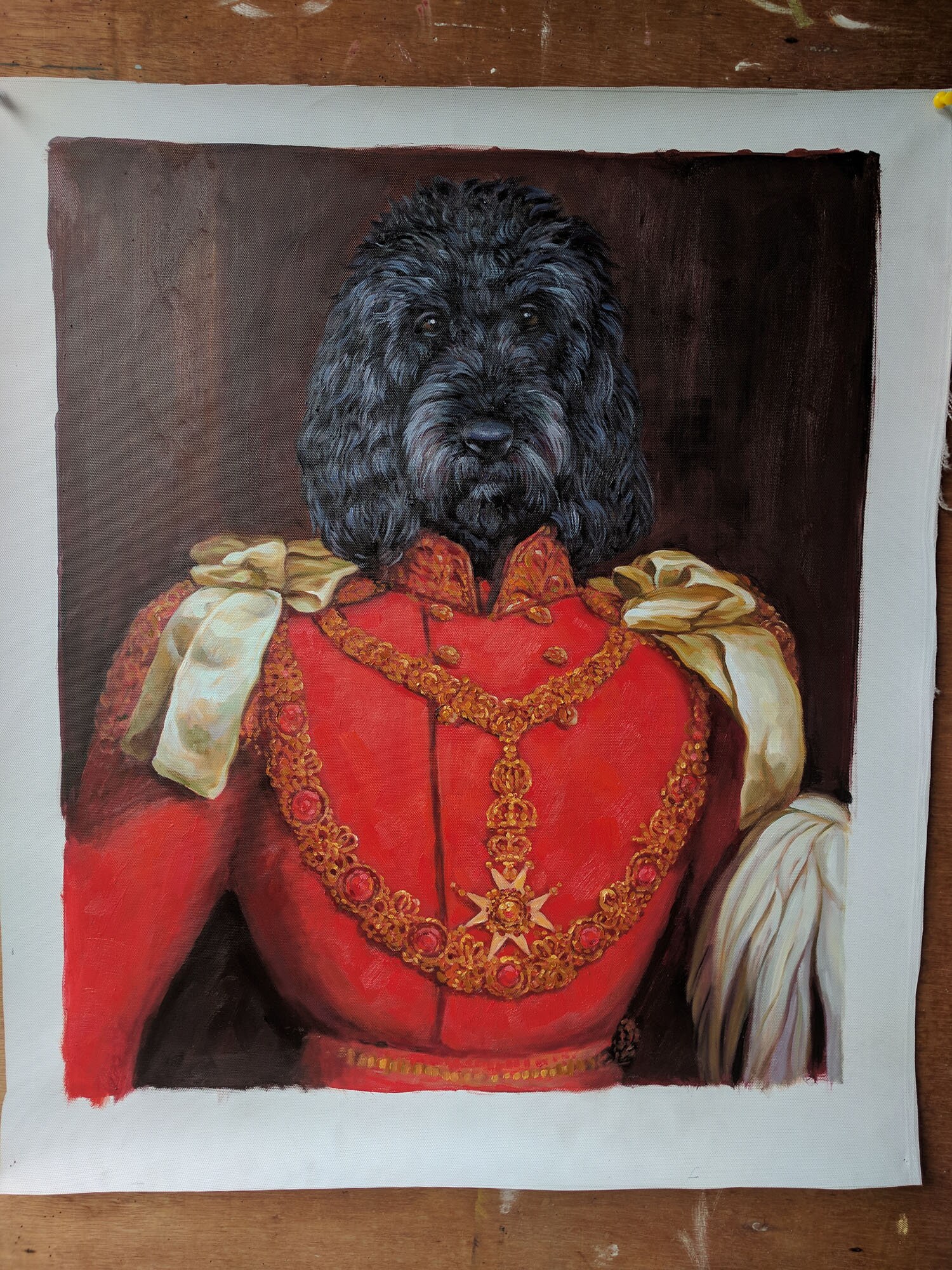 Hand Painted Dog Portrait Oil Painting Paint from Digital | Etsy