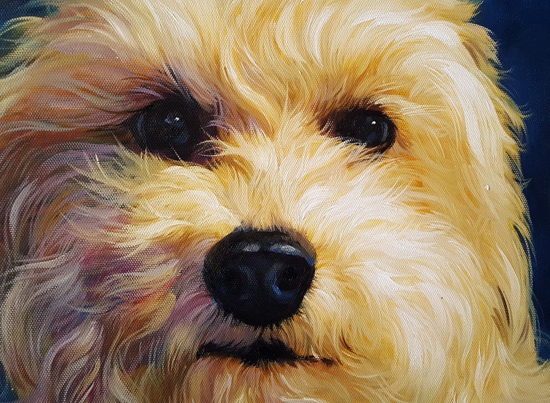 Hand Painted Custom Dog Oil Painting paint Pet or Animal From - Etsy