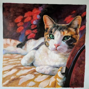 Hand Painted Commission Cat Oil Painting - Paint From Digital Photo ...
