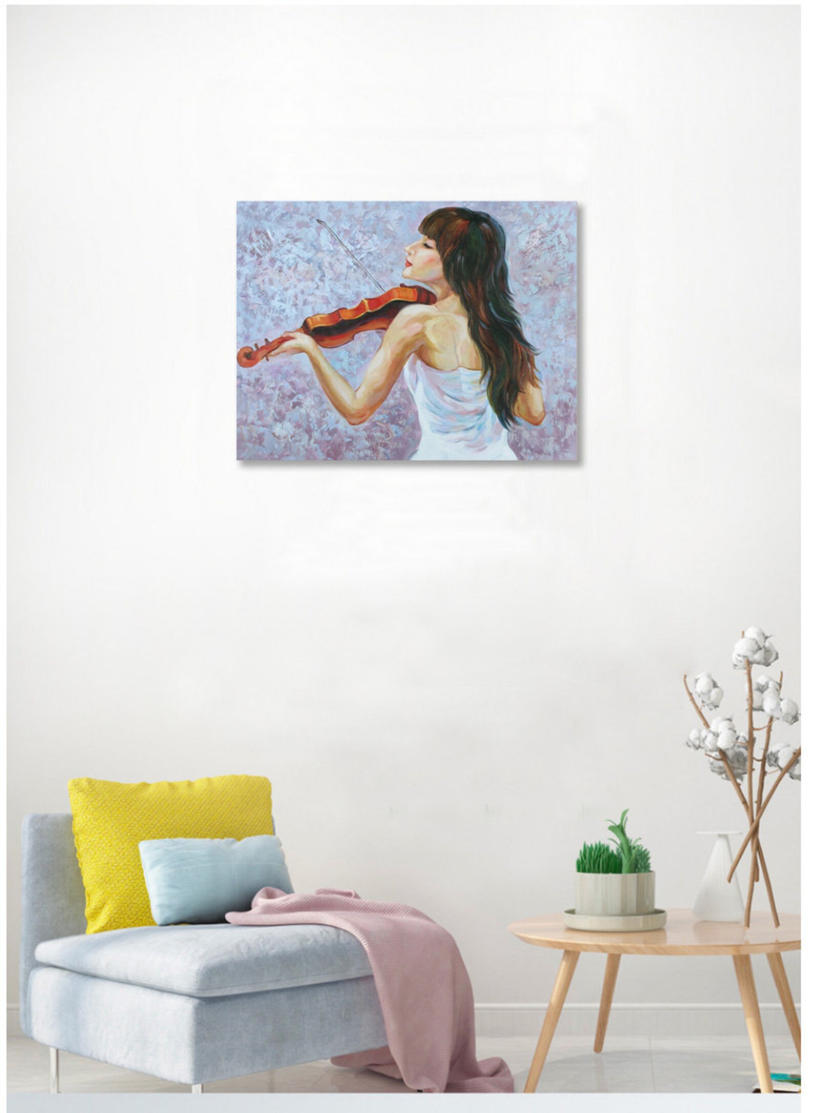 The Fiddler Portrait Oil Painting on Canvas Hand Painted - Etsy