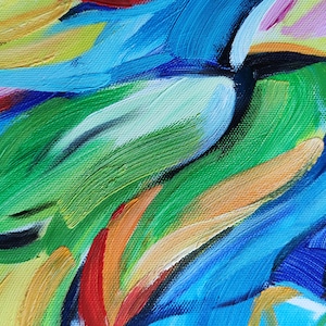 Hand Painted Impressionist Eagle Painting on Canvas Modern | Etsy UK