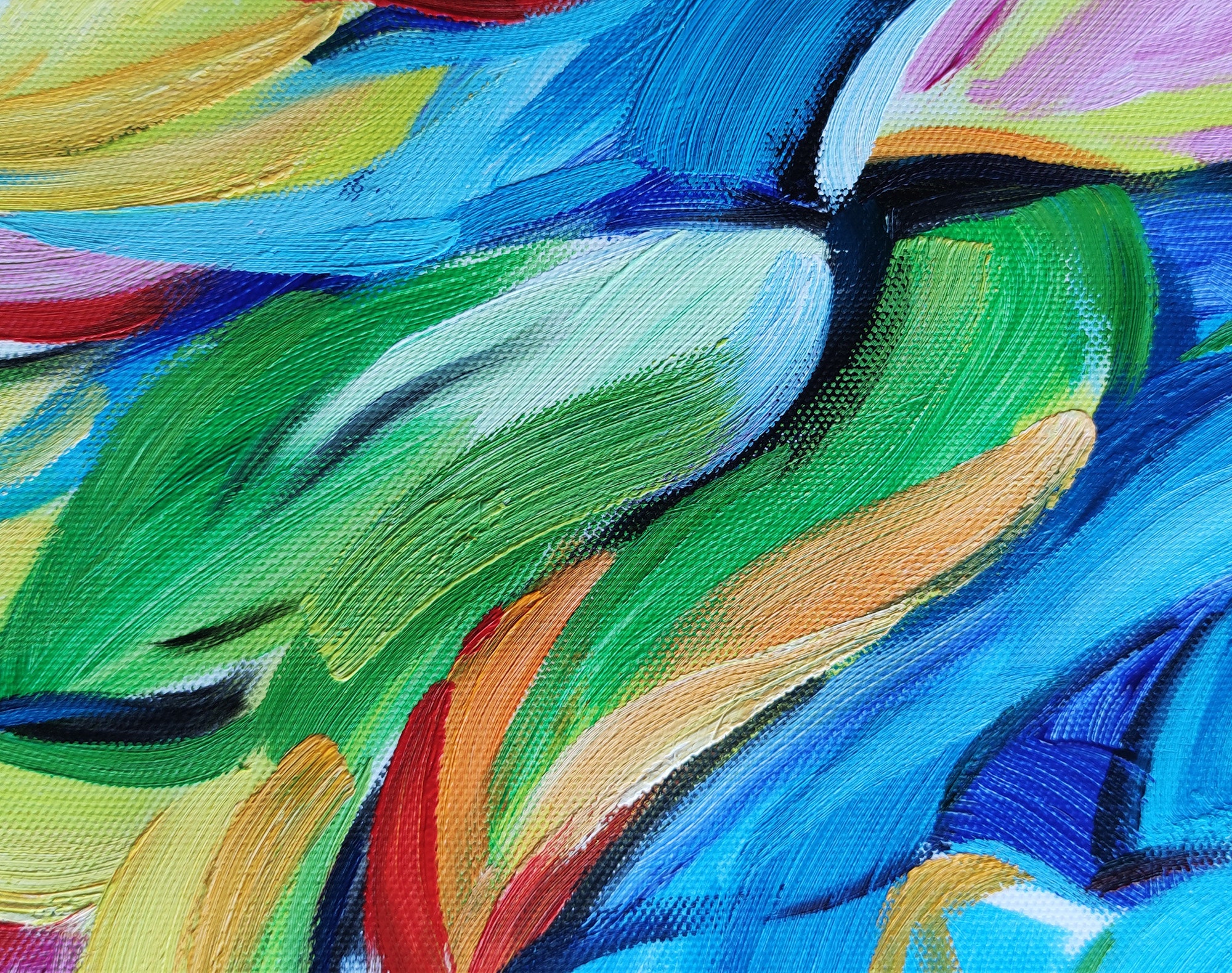 Hand Painted Impressionist Eagle Painting on Canvas Modern - Etsy UK