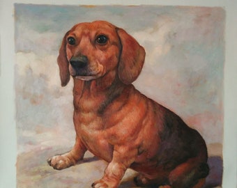 Hand Painted Custom Dog Oil Painting paint Pet or Animal From | Etsy