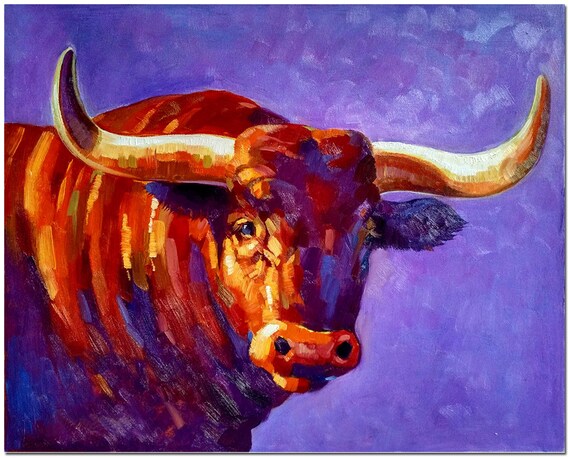 Bull Oil Painting