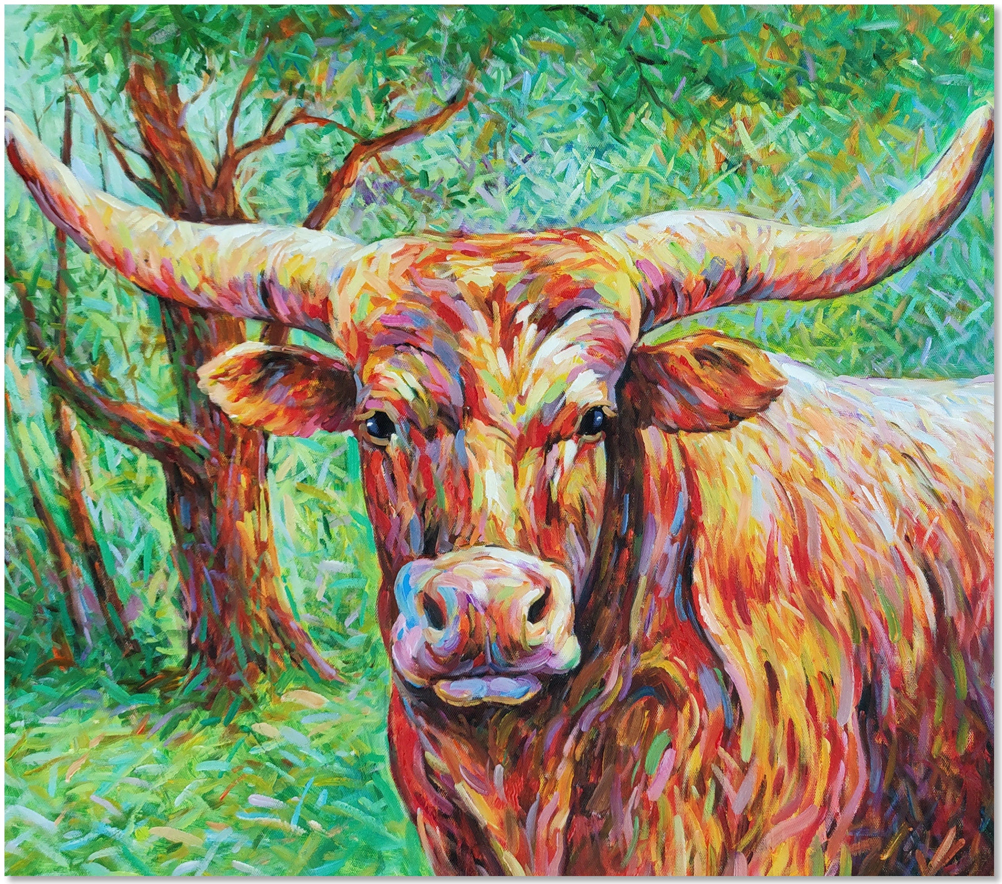 Longhorn Painting