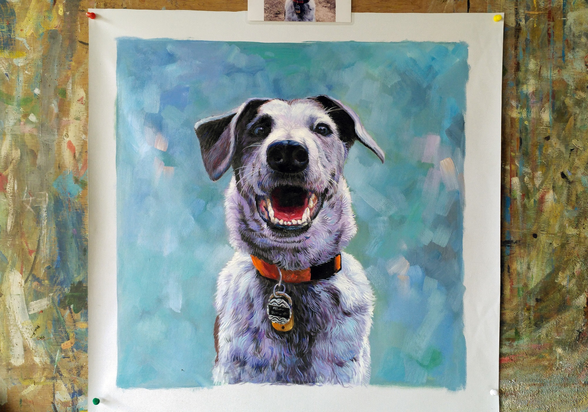 Hand Painted Custom Dog Oil Painting (paint Pet or Animal From Photo ...