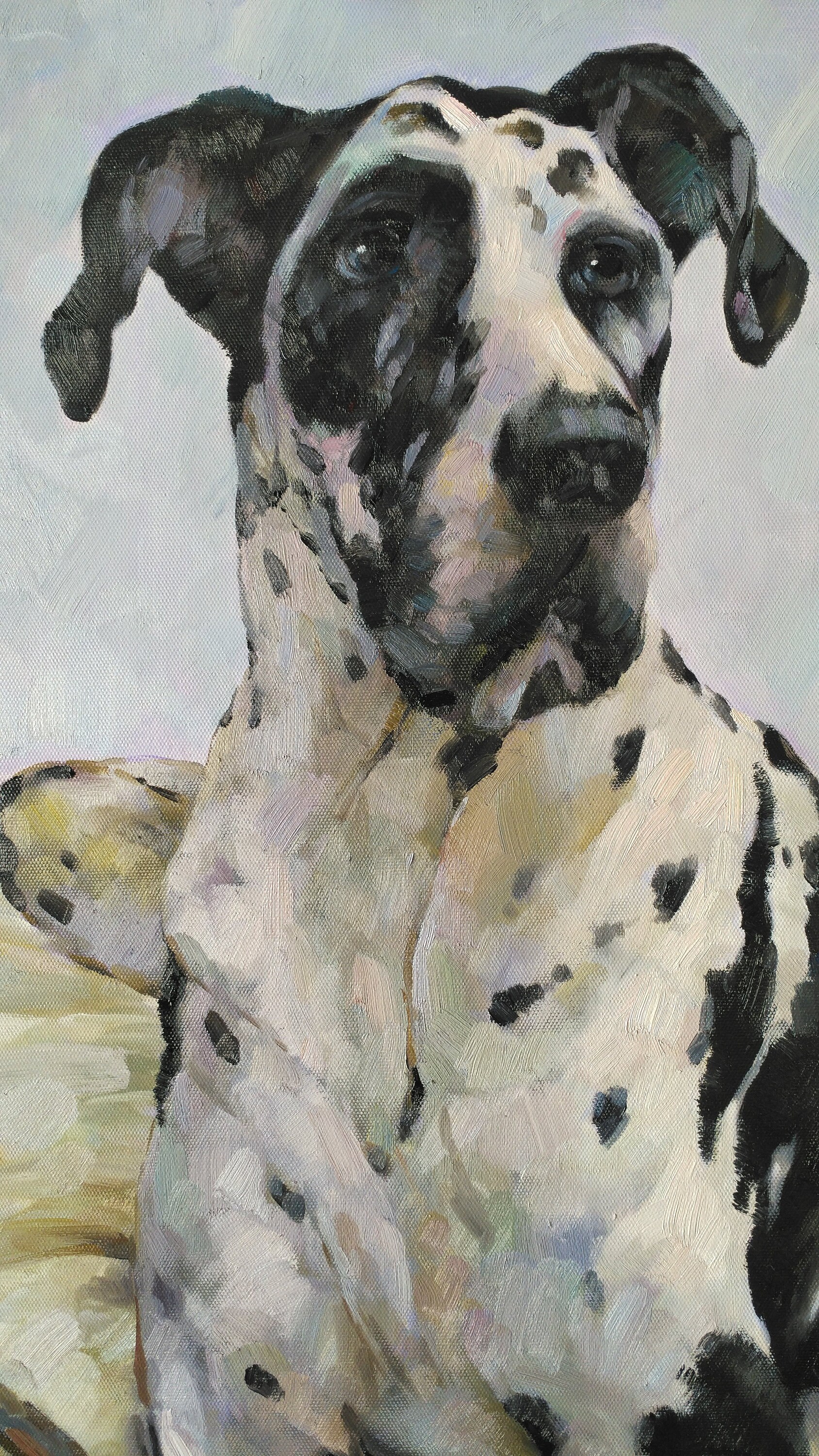 Hand Painted Commission Dog Oil Painting on Canvas Custom Art | Etsy