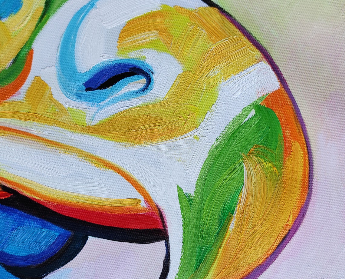 Hand Painted Impressionist Eagle Painting on Canvas Modern | Etsy UK