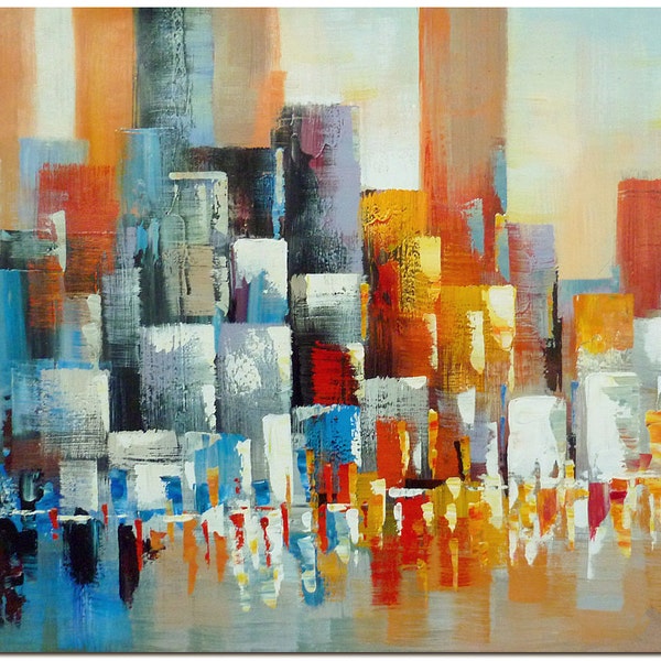 Abstract Cityscape - Etsy