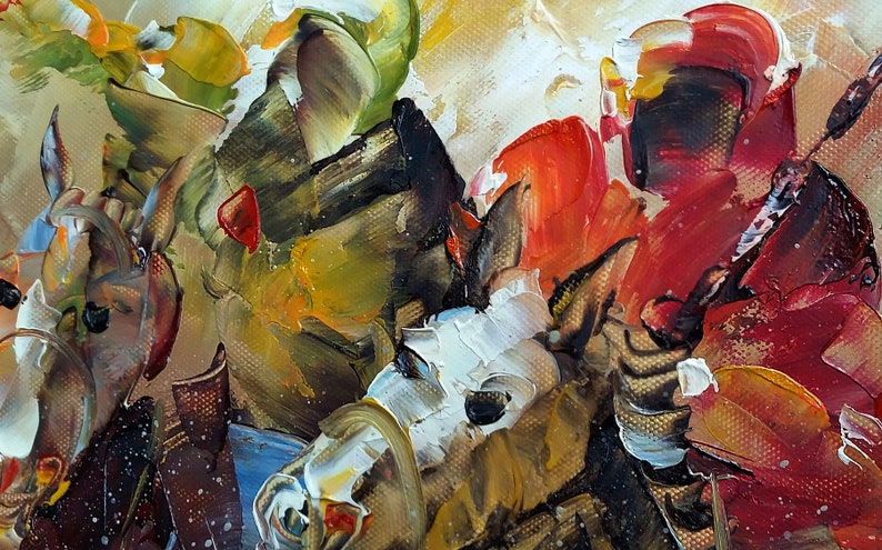 Polo Art Original Hand Painted Impressionist Horse Polo Oil - Etsy