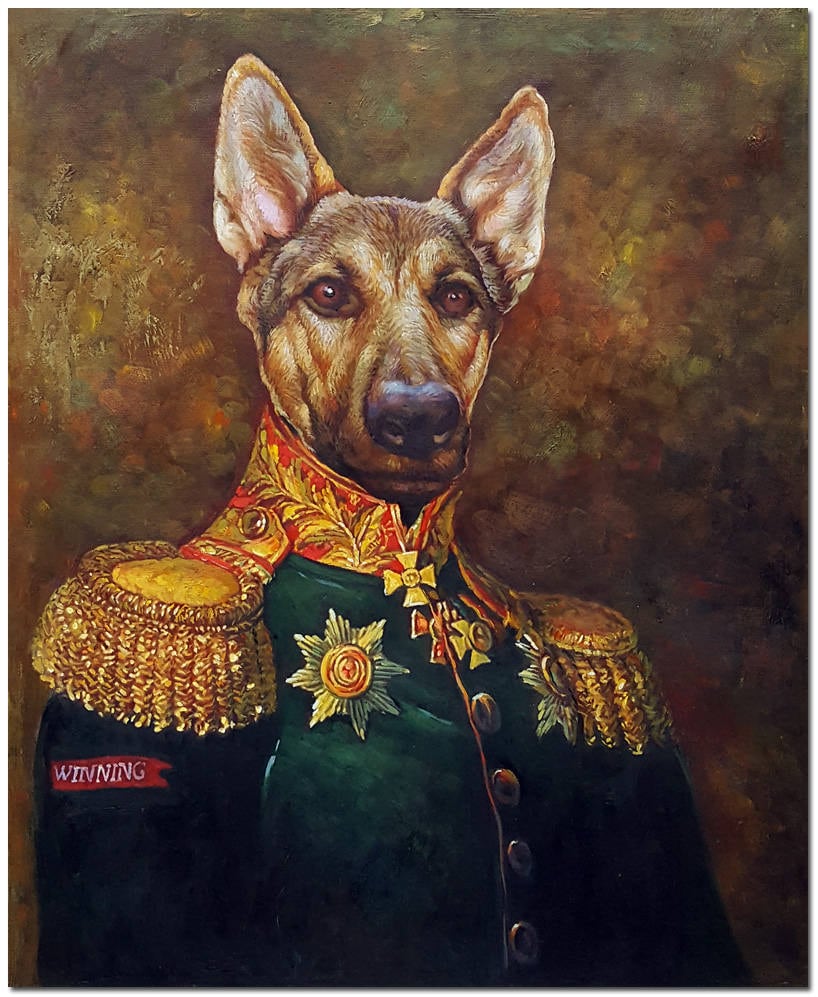 Hand Painted Dog Portrait Oil Painting Paint from Digital | Etsy