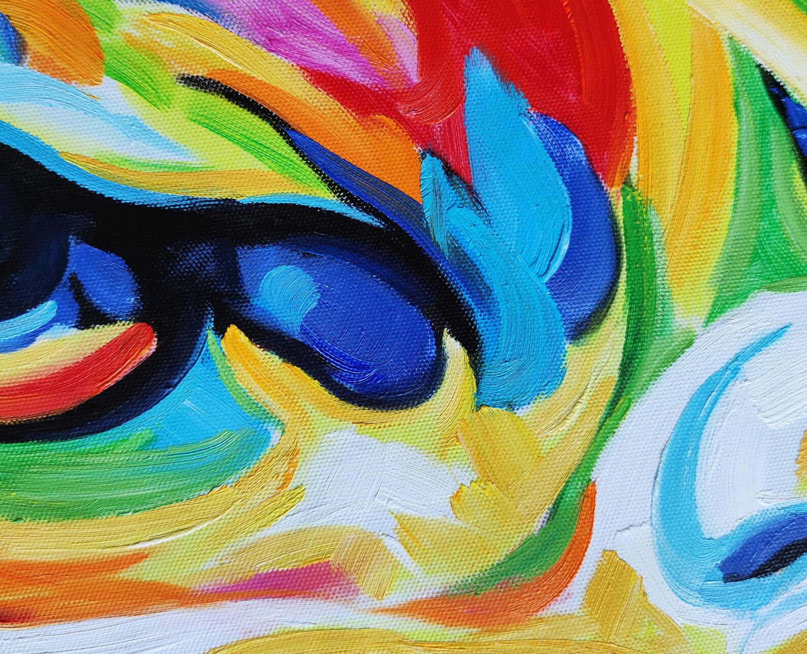 Hand Painted Impressionist Eagle Painting on Canvas Modern - Etsy UK