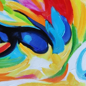 Hand Painted Impressionist Eagle Painting on Canvas Modern | Etsy UK