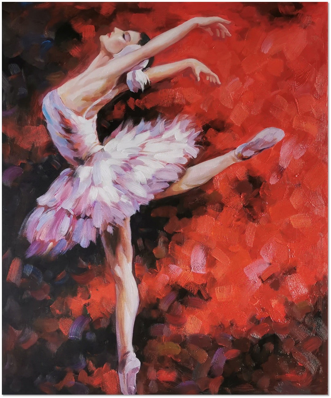 Hand Painted Impressionist Ballet Dancer Painting on Canvas ...